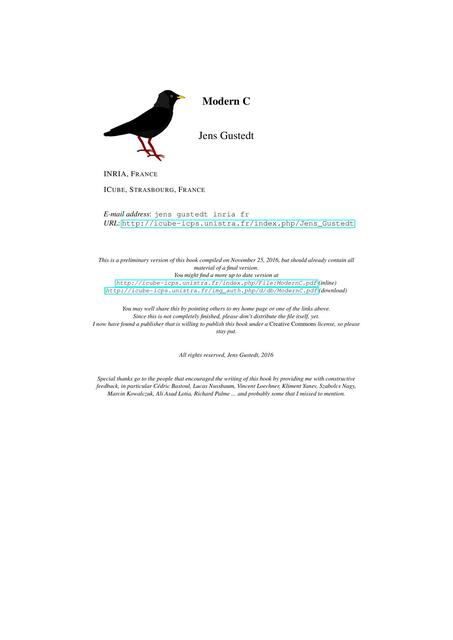Modern C [pdf] Hackernews Udocz