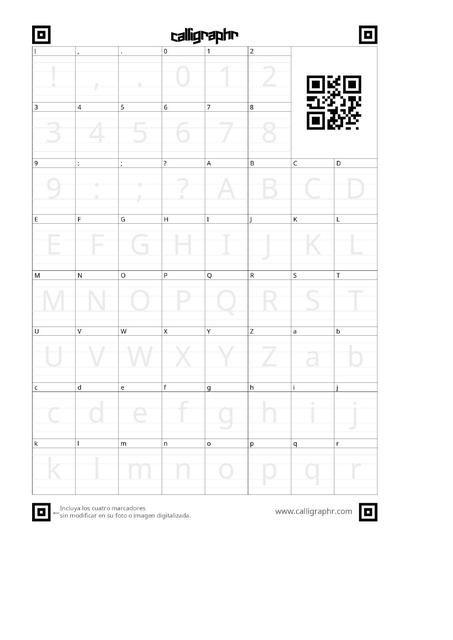 Calligraphr Template UDocz