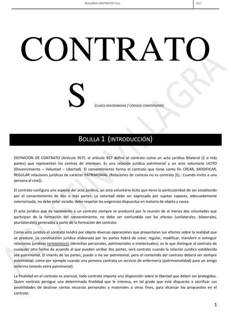 Resúmenes de Derecho de contratos | Descarga apuntes de Derecho de ...