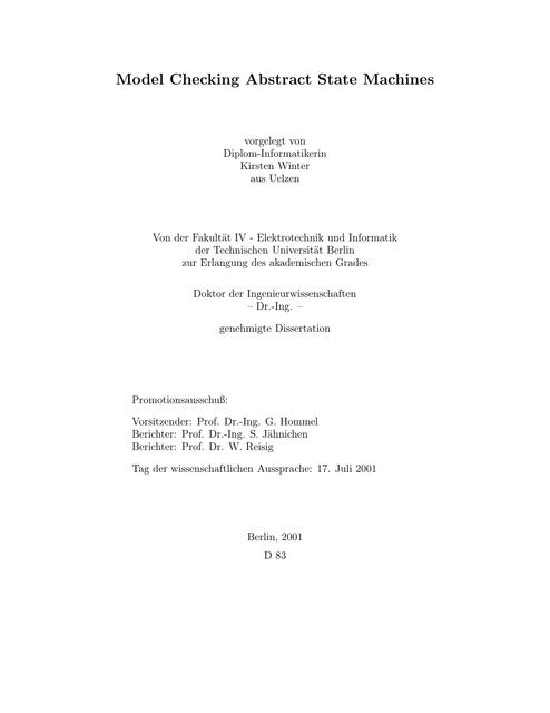 Model Checking Abstract State Machines Hackernews Udocz