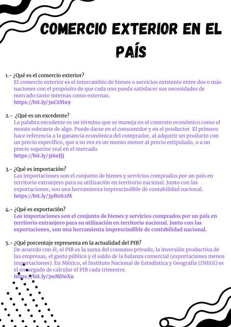 Comercio exterior en el país | Yosselin Zaragoza | uDocz