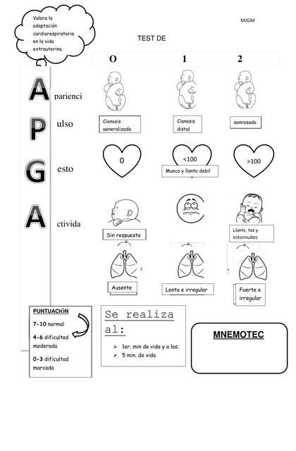 Test de APGAR | Maria Jose Giret Mercado | uDocz