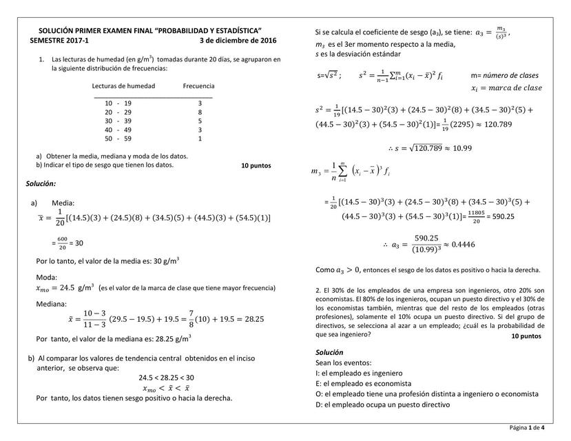 Examen de Probabilidad y Estadística | apuntesdeingenieria | uDocz