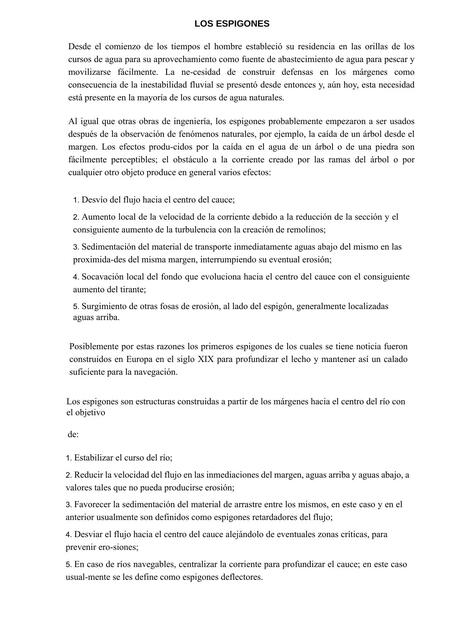 Los Espigones Tipos | Civil Engineering | uDocz