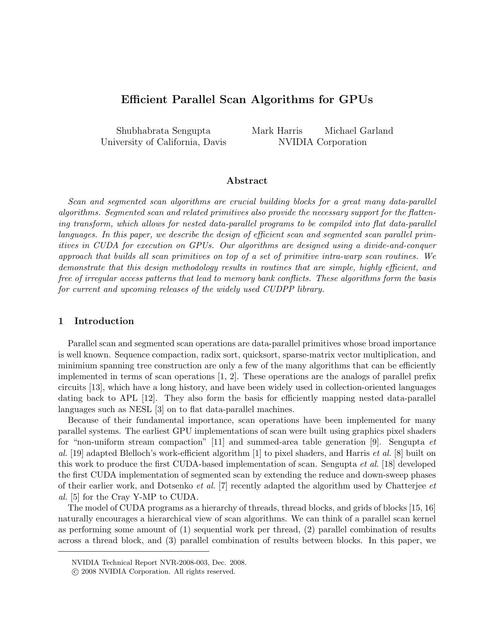Efficient Parallel Scan Algorithms For Gpus Hackernews Udocz 0757