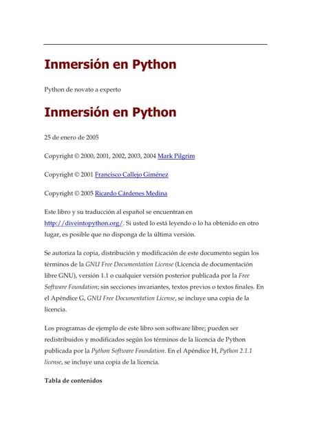 Inmersion En Python | Civil Engineering | uDocz