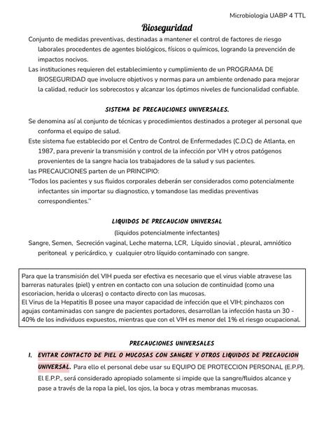 Bioseguridad | Meli Schmidt | uDocz