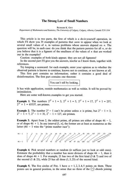 The Strong Law Of Small Numbers | HackerNews | uDocz