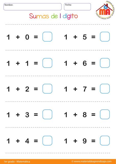 Sumas para primer grado | Angel Salvador | uDocz