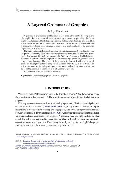 A Layered Grammar Of Graphics [pdf] Hackernews Udocz