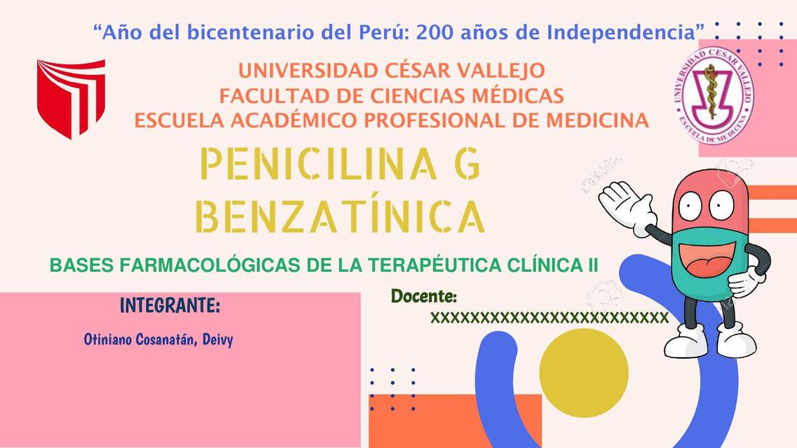 Penicilina G Benzatínica | Deivy Otiniano | uDocz