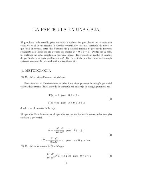 La Partícula en una Caja | Juanito Alcachofa | uDocz La Partícula en una Caja | Juanito Alcachofa | uDocz