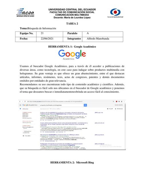 Búsqueda de Información | alfredo manobanda | uDocz