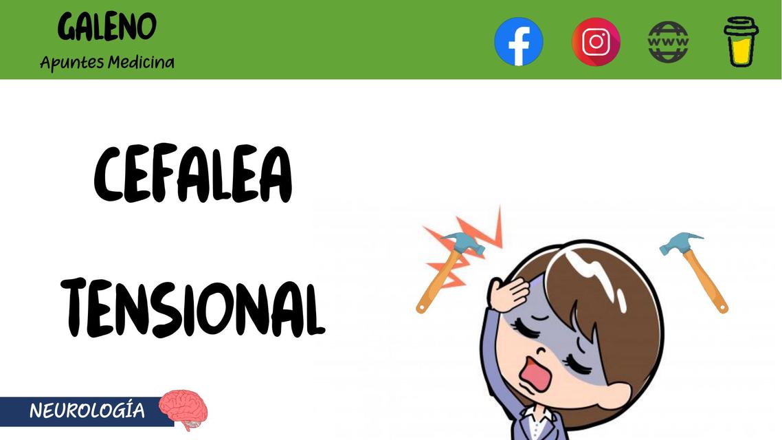Flashcards de Diapositivas Cefalea Tensional | Por Rodrigo Oscar Vergara Tam | uDocz