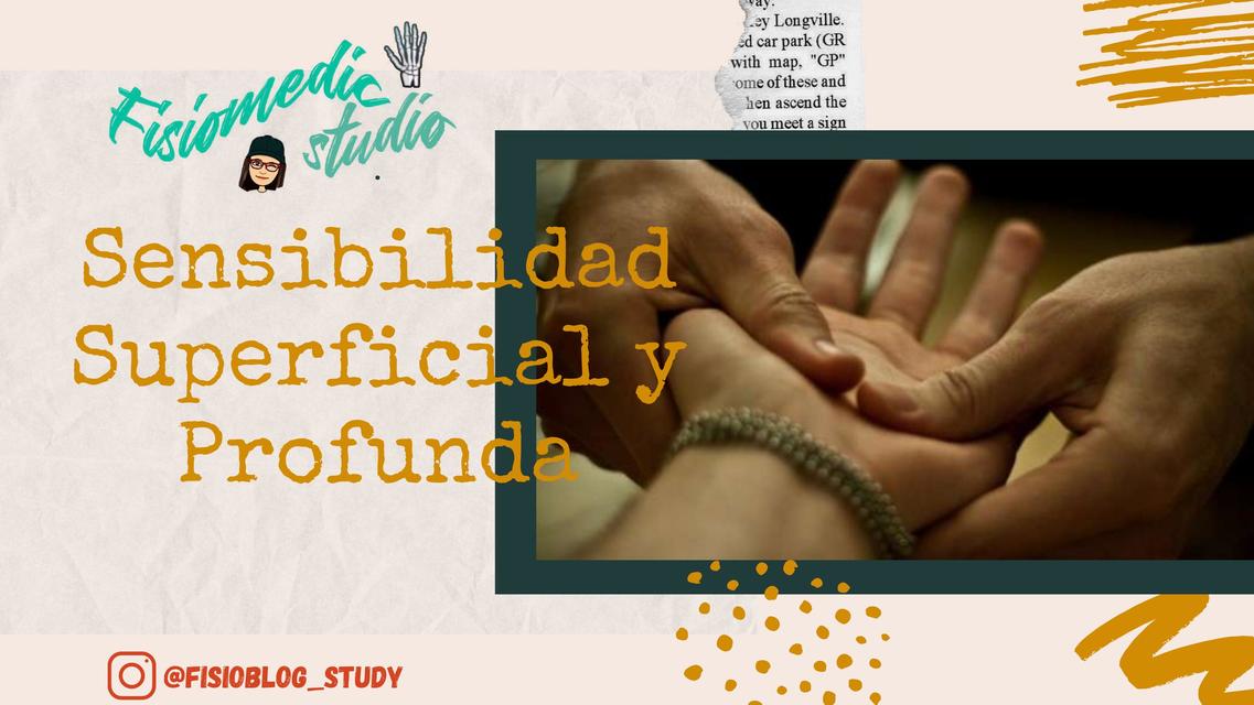 Sensibilidad Superficial y Profunda | Fisiomedic Studio | uDocz