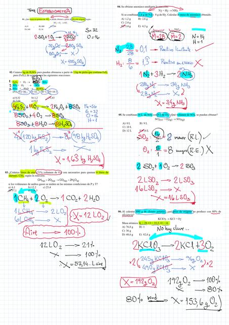 Estequiometría | DIEGO MOISES SOLES HILARIO | uDocz