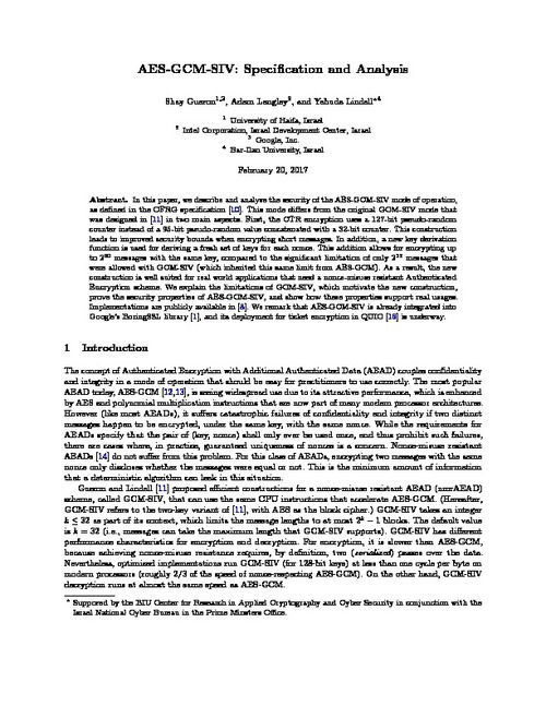 Aes Gcm Siv Specification And Analysis [pdf] Hackernews Udocz