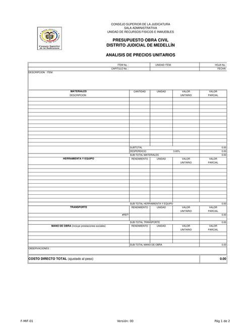 Formato Análisis de Precios Unitarios | Juan Carlos Centeno | uDocz Formato Análisis de Precios Unitarios | Juan Carlos Centeno | uDocz