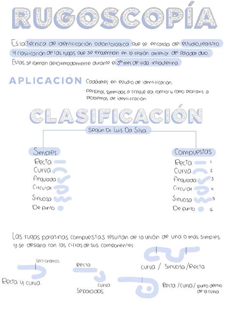 Rugoscopía nomenclaturas de Dasilva y Lozano | Forensic.notes | uDocz