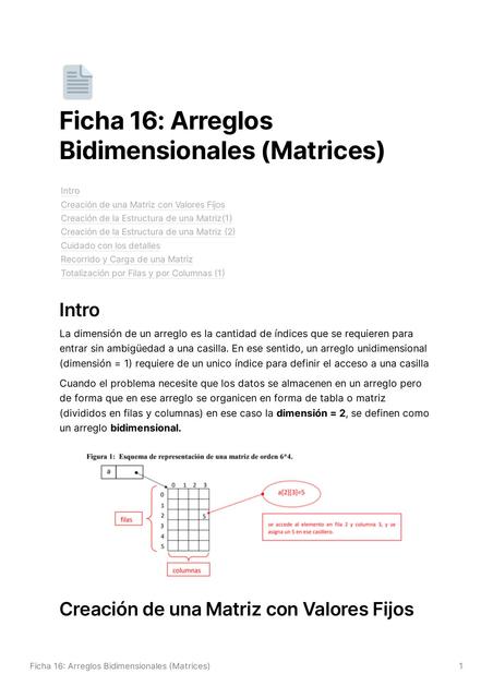 Arreglos Bidimensionales | María Victoria Bazán | uDocz