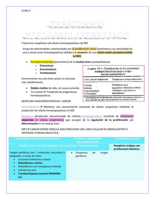 Trastornos Mieloproliferativos | Ari Velazquez H. | uDocz