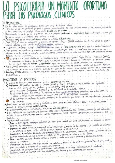 Psicoterapia un Momento Oportuno para los Psicólogos Clinicos | Adriana ... Psicoterapia un Momento Oportuno para los Psicólogos Clinicos | Adriana ...