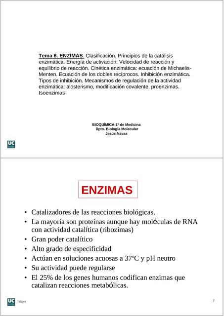 Enzimas | Marco Ballesteros | uDocz