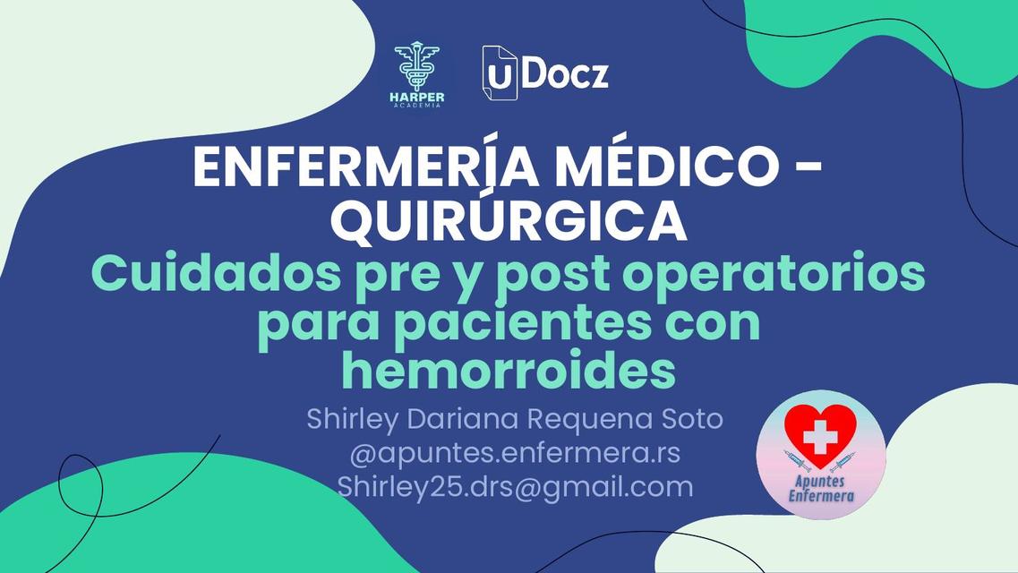 Cuidados Pre y Post Operatorios para Pacientes con Hemorroides ...
