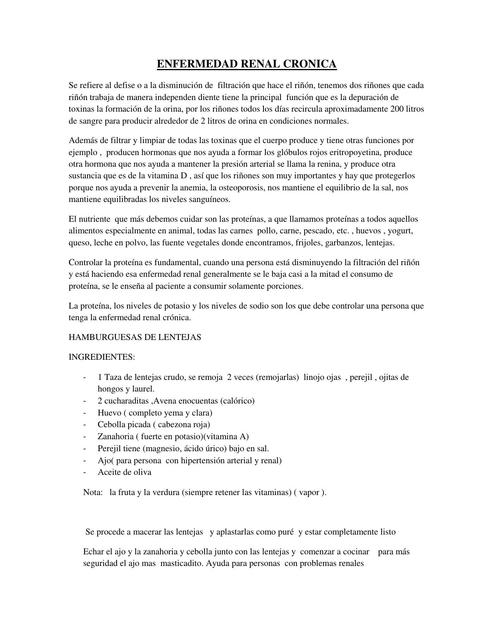 Enfermedad Renal Crónica | LEO JAVIER | uDocz