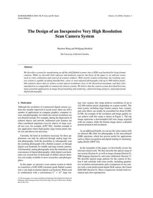 The Design Of An Inexpensive Very High Resolution Scan Camera System (2004) [Pdf] | HackerNews ...