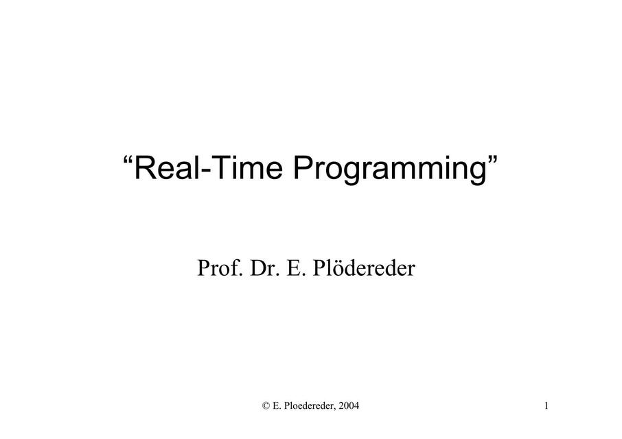 Real Time Programming Lecture Notes 2004 Pdf Hackernews Udocz 4867