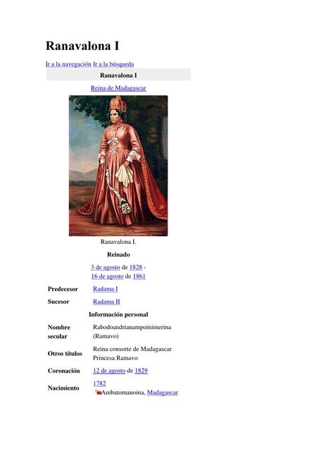 Ranavalona I | carlos descargas | uDocz
