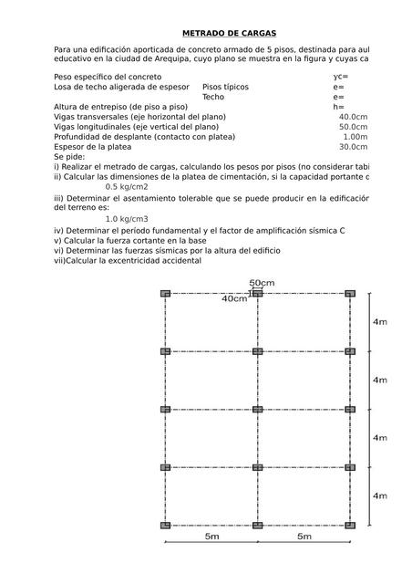 Metrado de Cargas | Daniel M. Gonzales Arce | uDocz