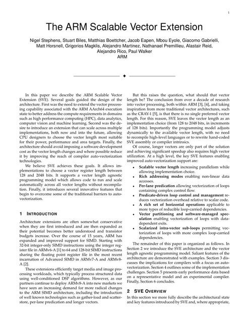 Flashcards de The Arm Scalable Vector Extension [Pdf] | Por HackerNews | uDocz