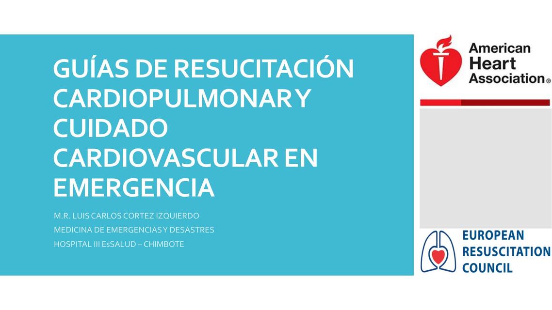 Guías de Resucitación Cardiopulmonar y Cuidado Cardiovascular en ...