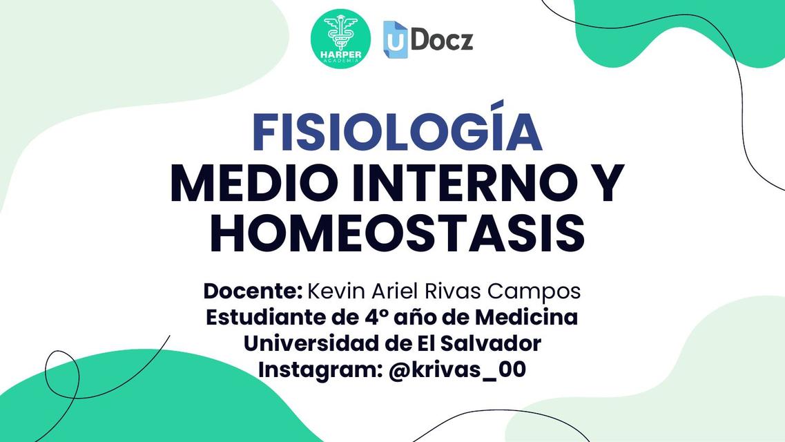 Medio Interno y Homeostasis | Harper Navarro | uDocz