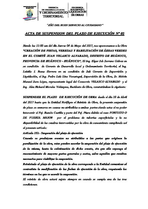 Acta De Suspension N 02 | Anon | uDocz