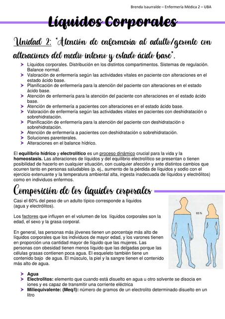 Unidad 2. Líquidos Corporales | uDocz