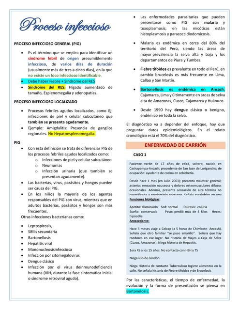 Proceso infeccioso | Ana Adrianzén | uDocz