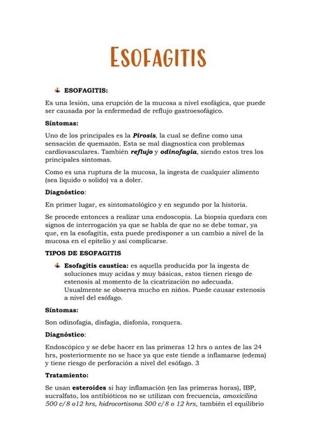 Esofagitis | Dr. Castro | uDocz