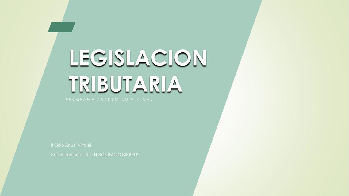 Legislación Tributaria | Yessi Bonifacio | uDocz