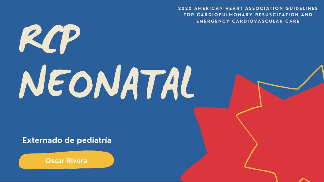 Resúmenes de RCP neonatal | Descarga apuntes de RCP neonatal