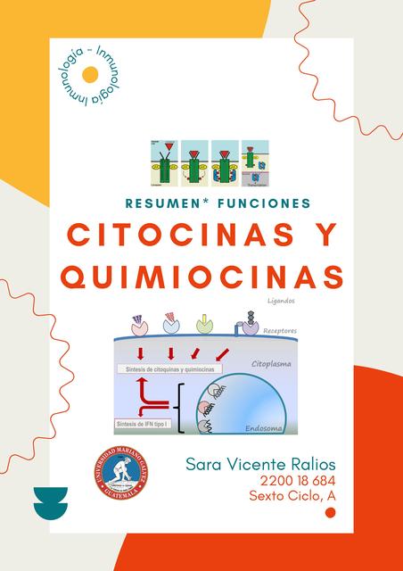 Resumen Citocinas y Quimiocinas | Sara Vicente | uDocz Resumen Citocinas y Quimiocinas | Sara Vicente | uDocz