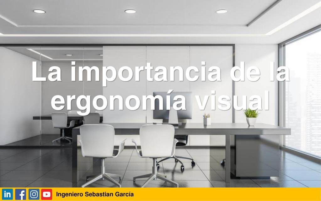Importancia de la Ergonomía Visual en el Trabajo | Sebastian García ...
