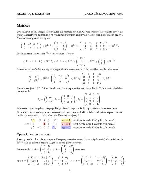 Matrices | Study_sunshines | uDocz