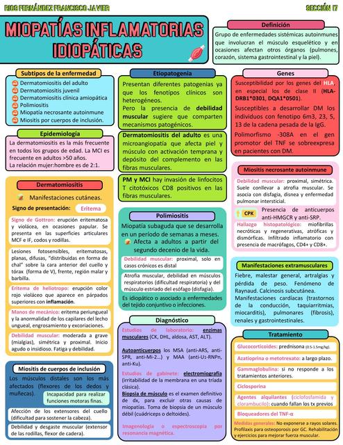 Resúmenes de Miopatías inflamatorias | Descarga apuntes de Miopatías ...