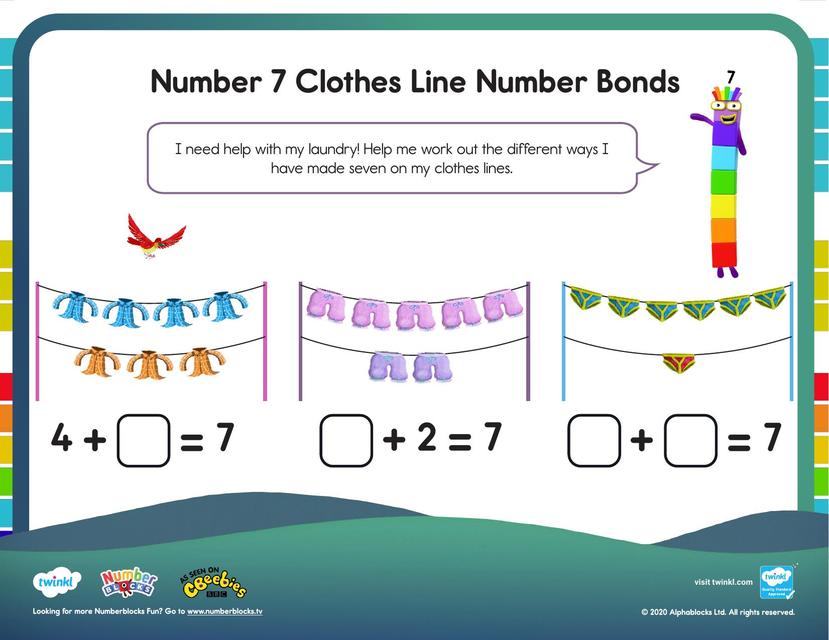 Number 7 Clothes Line Number Bonds | TATIANA ATOCHE | uDocz