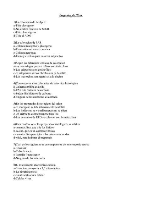 Preguntas de Histo | DA | uDocz