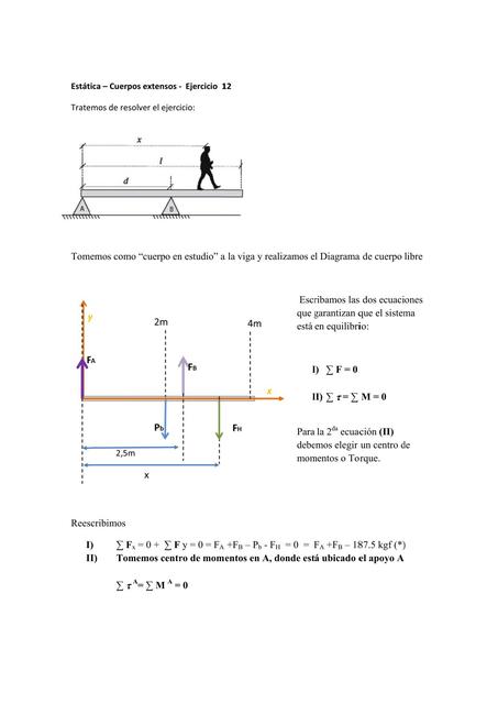 Estática Ejercicios Resueltos