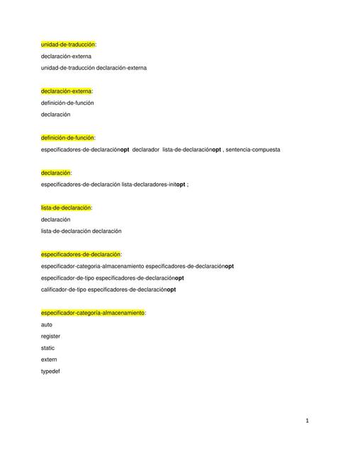 Sintaxis C de libro Kernighan Ritchie | Ana Martinez | uDocz